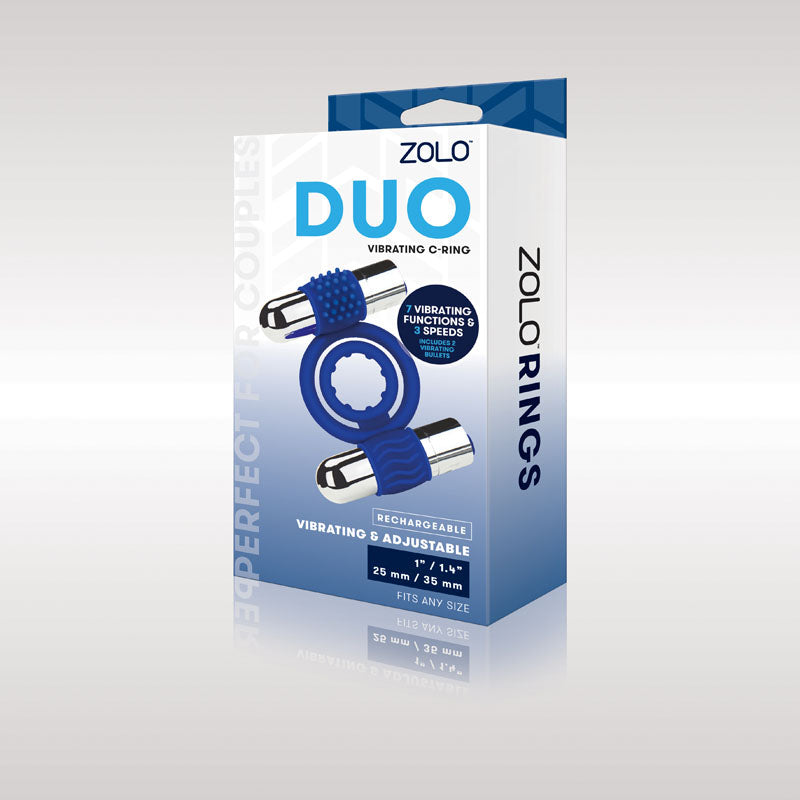 Zolo Rechargeable Duo Vibrating C-Ring – Divine Secrets AUS